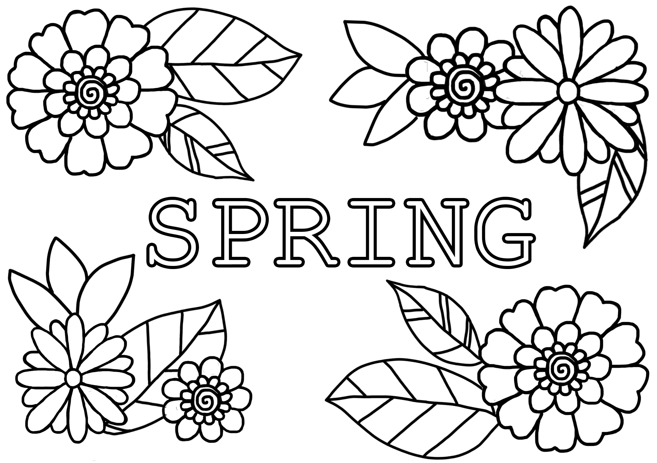Spring Flowers Coloring Pages Molon Printable All For One Spring Flowers Coloring Pages Molon Printable All For One