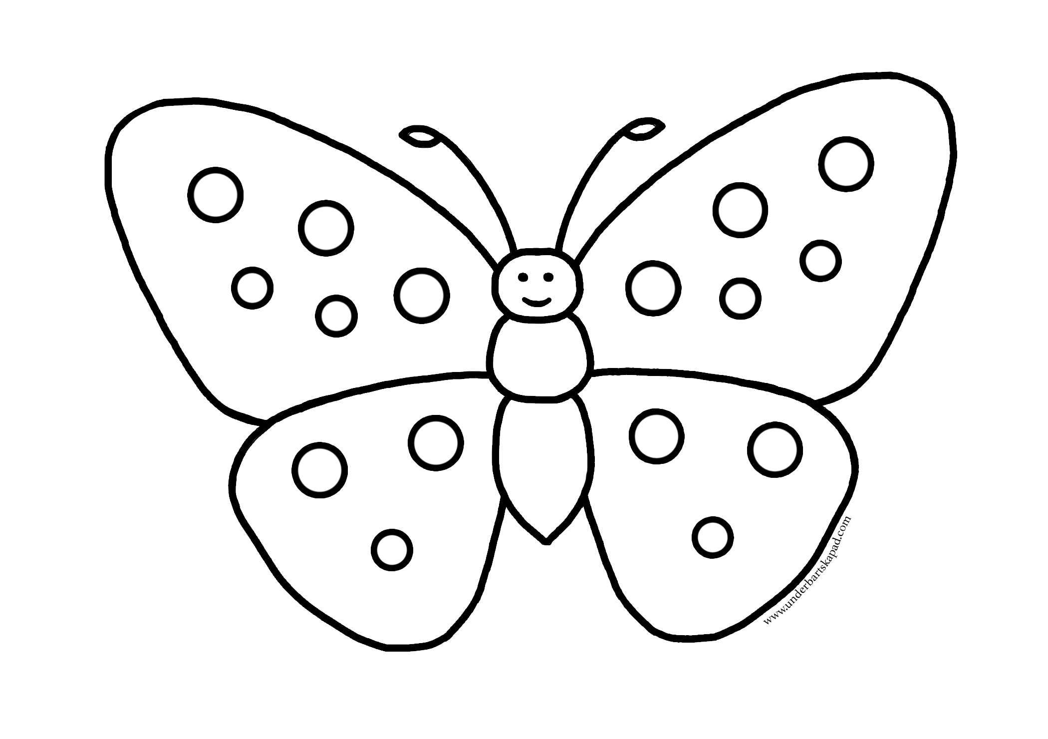 Simple Butterfly Coloring Pages Kids